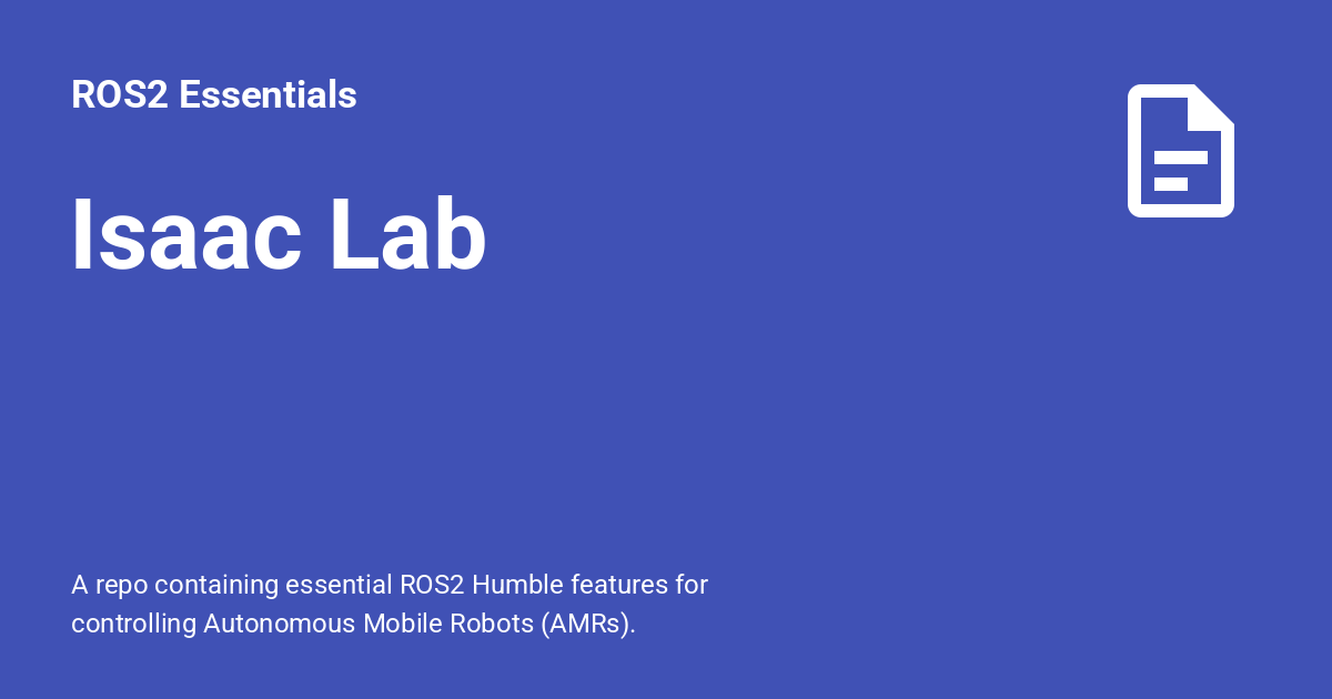 Isaac Lab - ROS2 Essentials