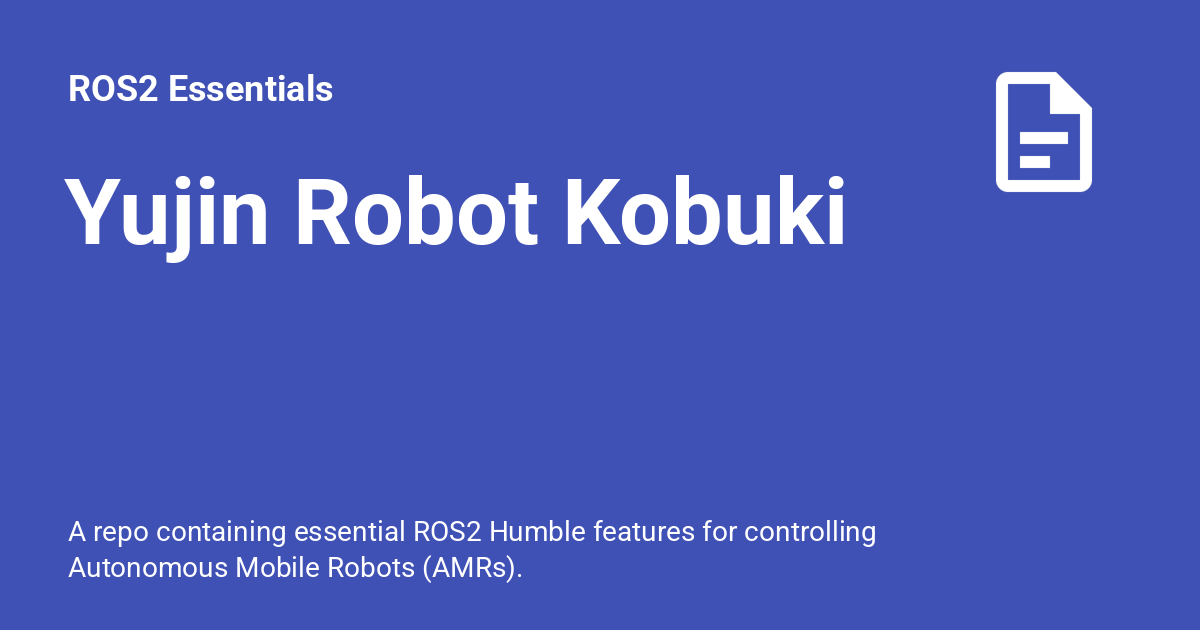 Yujin Robot Kobuki - ROS2 Essentials